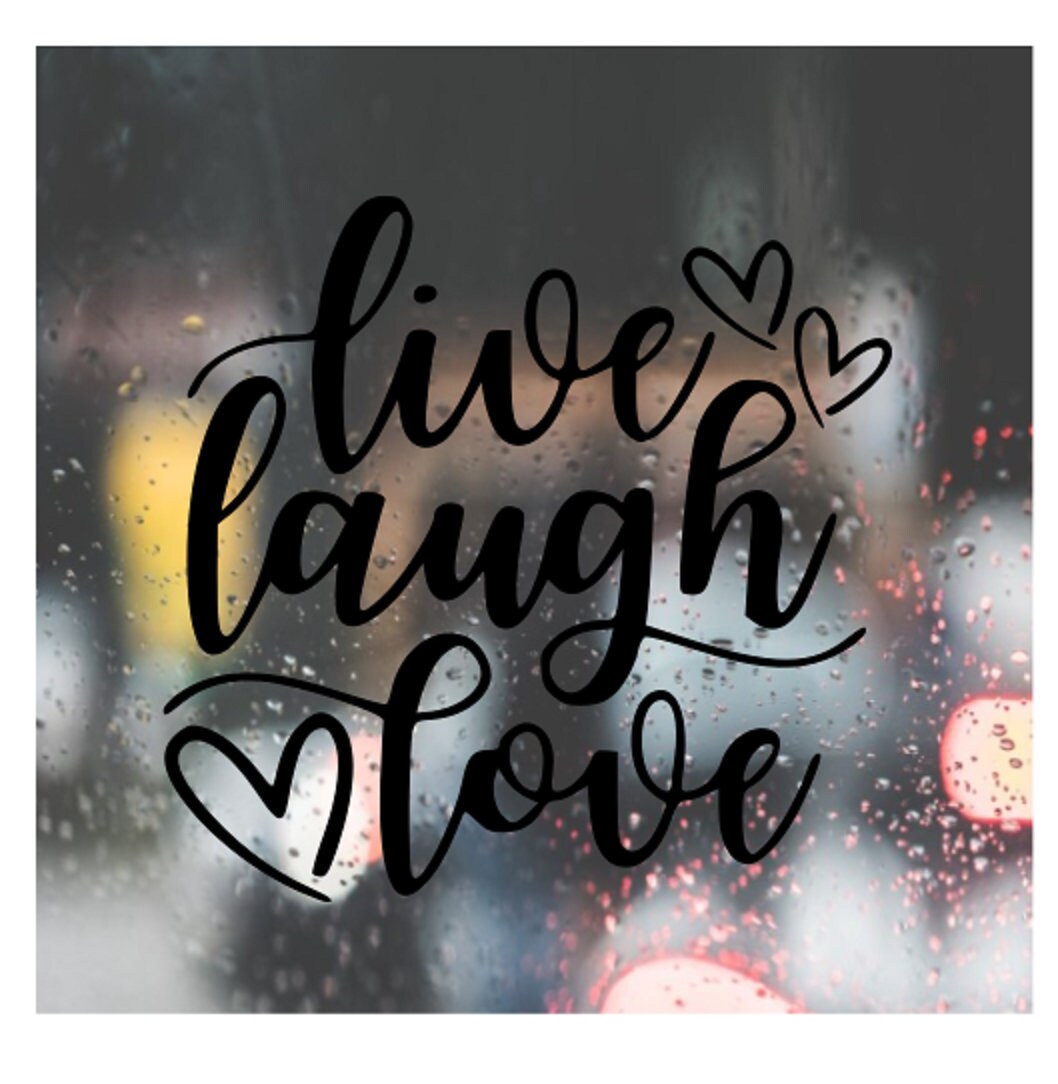 Live Laugh Love Hearts Vinyl Sticker Decal for Car, Truck, Window ...
