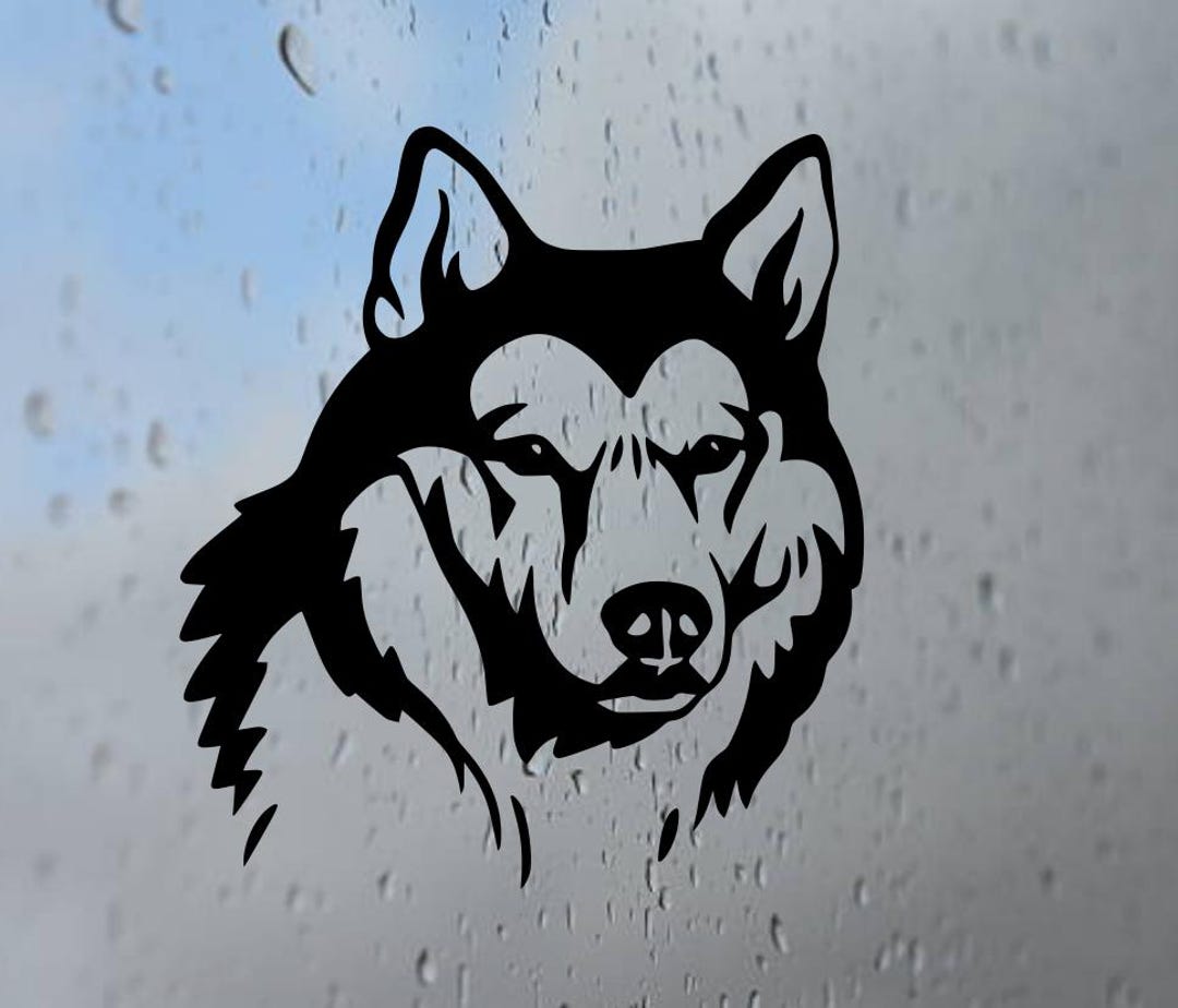 Husky Face Paw Dog Vinyl Sticker Decal for Car, Truck, Window, Bumper ...
