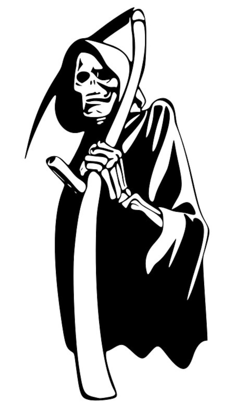 Grim Reaper Scythe Vinyl Decal, Custom Sticker - Etsy