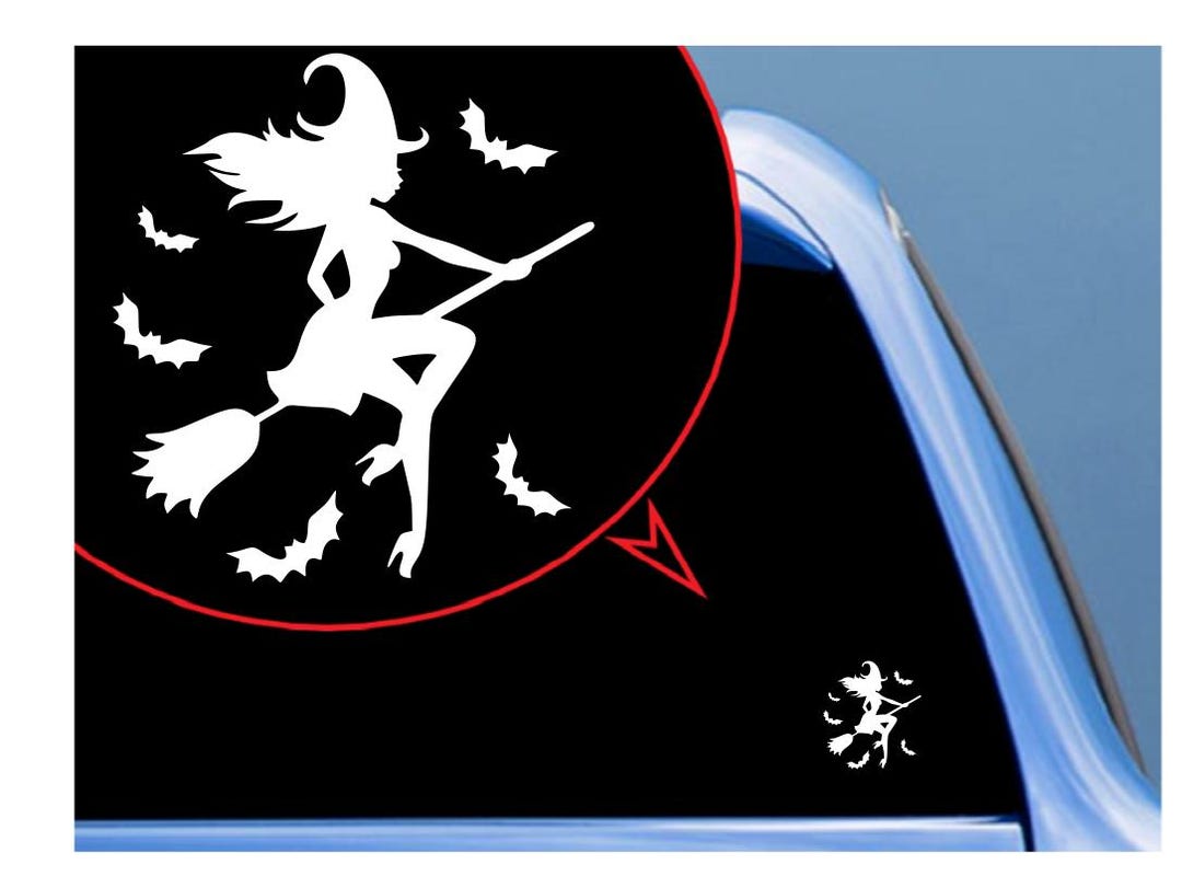 Witch #3 Vinyl Sticker Decal for Car, Truck, Window, Bumper Decal for ...