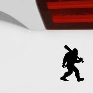 Bigfoot Baseball Bat Bigfoot Sasquatch Vinyl Sticker Decal for Car ...