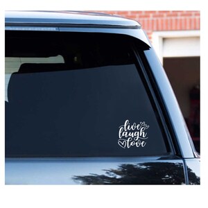 Live Laugh Love Hearts Vinyl Sticker Decal for Car, Truck, Window ...