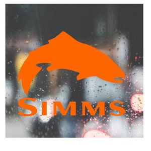 Custom Decal Simms Fishing # 2 / Vinyl Sticker Decal for Car, Truck ...