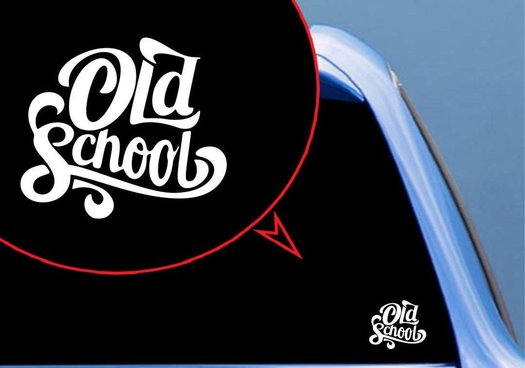 Old School Vinyl Decal, Car Truck Window Sticker - Etsy