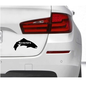 Custom Decal Simms Fishing Vinyl Sticker Decal for Car, Truck, Window ...