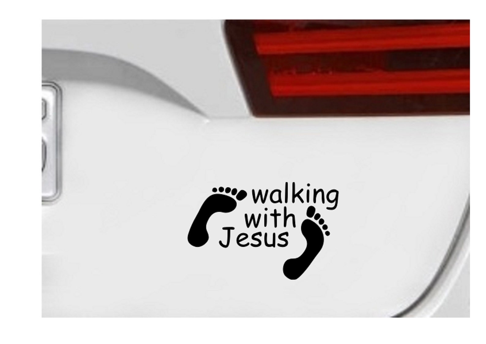 Walking With Jesus Footprints Vinyl Sticker Decal for Car, Truck ...