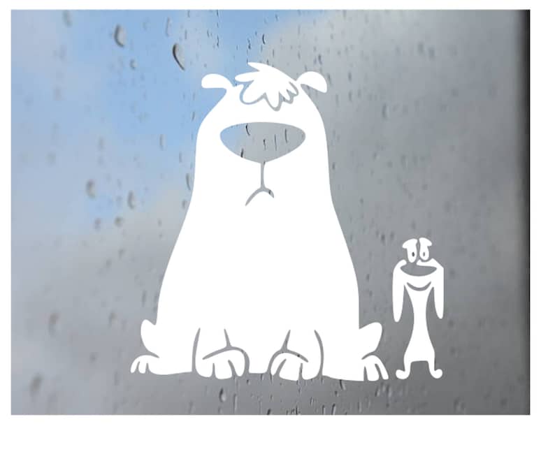 Two Stupid Dogs Vinyl Sticker Decal for Car, Truck, Window, Bumper ...