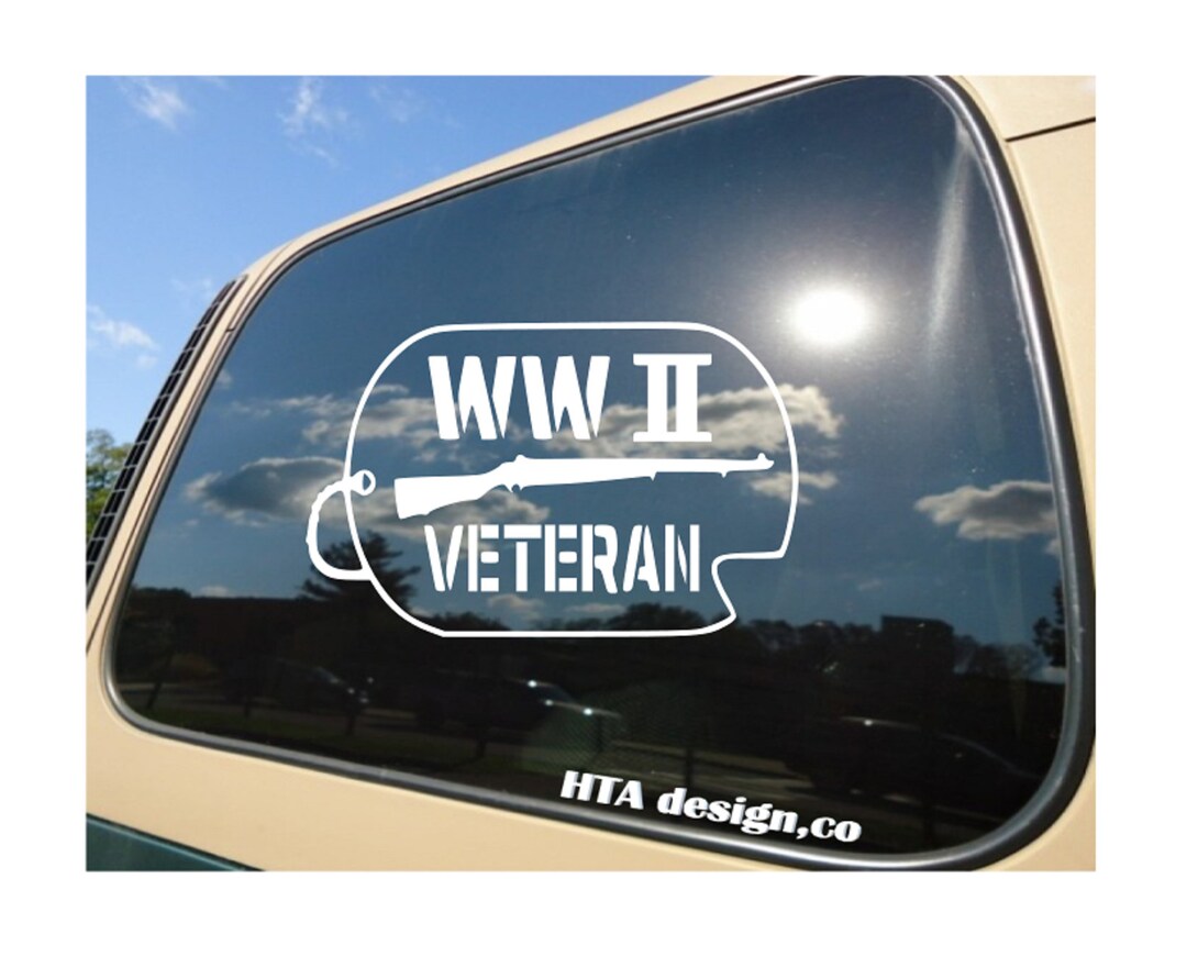 Decal for Dog Tags WW2 War Veteran With Ar15 Vinyl Sticker Decal for ...