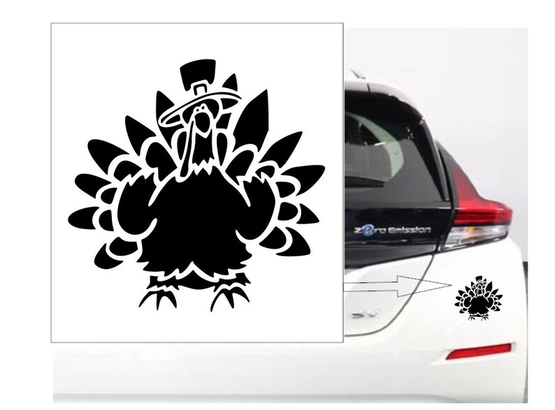 Turkey Vinyl Sticker Decal for Car, Truck, Window, Bumper Decal for ...