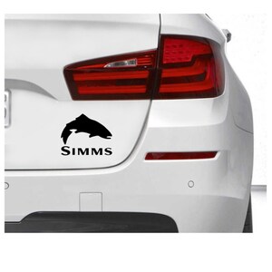 Custom Decal Simms Fishing # 2 / Vinyl Sticker Decal for Car, Truck ...