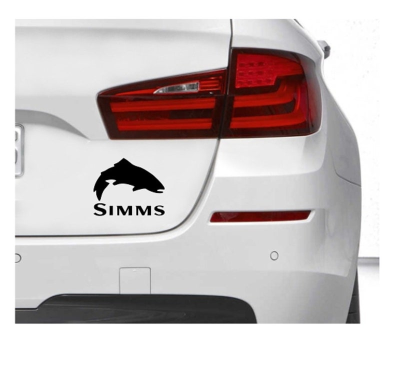 Custom Decal Simms Fishing # 2 / Vinyl Sticker Decal for Car, Truck ...