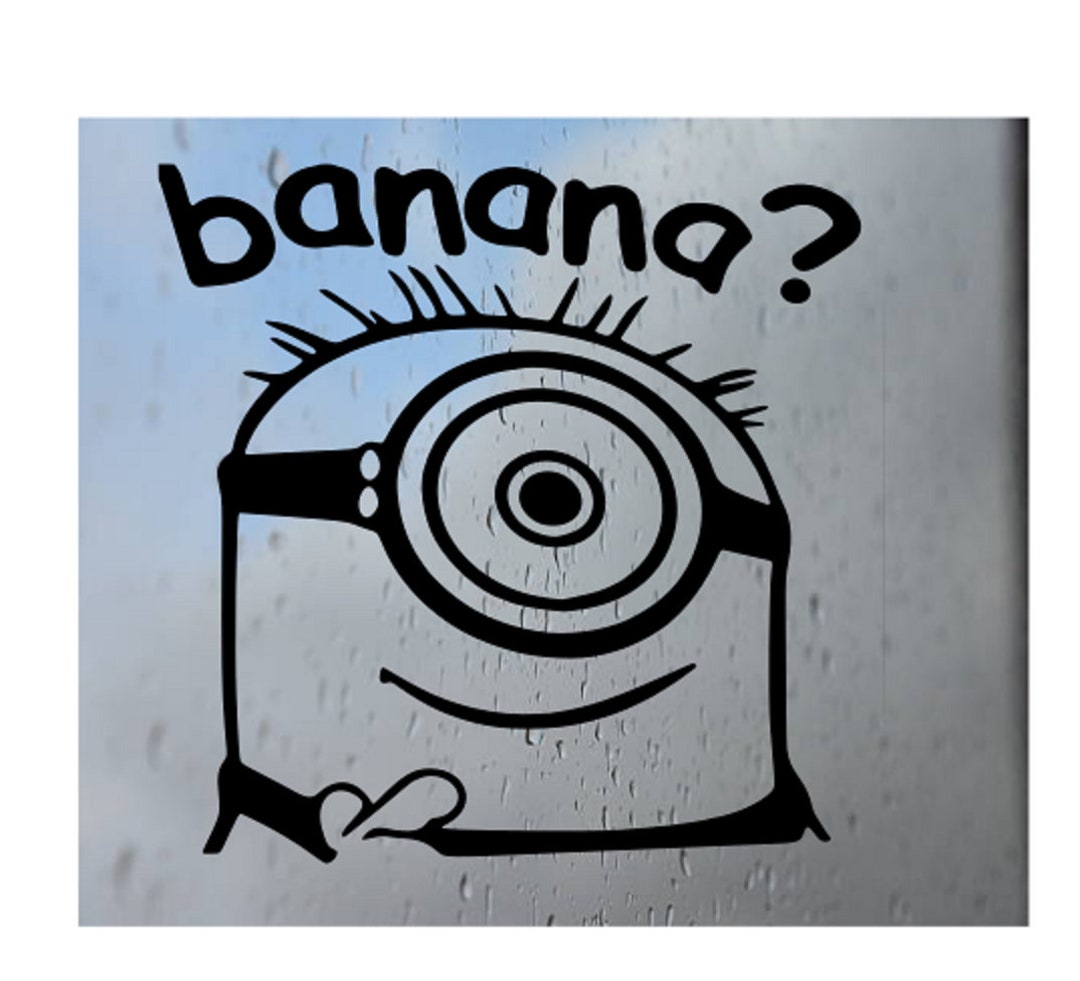 Despicable Me Minion Banana Vinyl Sticker Decal for Car - Etsy