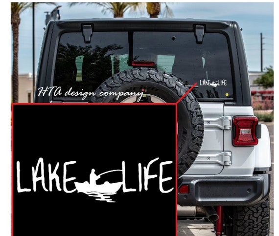 Custom Decal Lake Life With Fisher Vinyl Sticker Decal for - Etsy