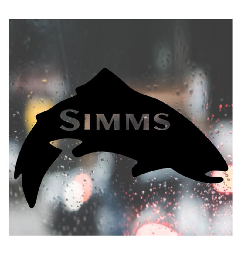 Custom Decal Simms Fishing Vinyl Sticker Decal for Car Truck - Etsy