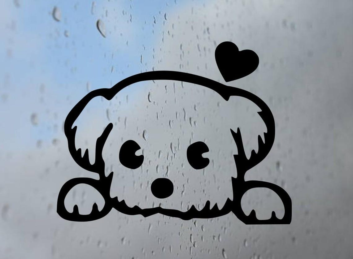 Puppy Dog Vinyl Sticker Decal for Car, Truck, Window, Bumper Decal for ...