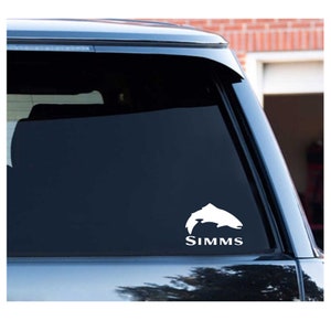 Custom Decal Simms Fishing # 2 / Vinyl Sticker Decal for Car, Truck ...