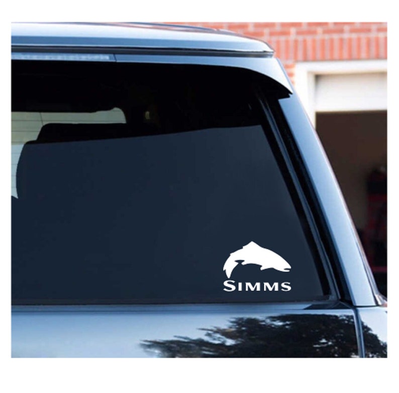 Custom Decal Simms Fishing # 2 / Vinyl Sticker Decal for Car, Truck ...