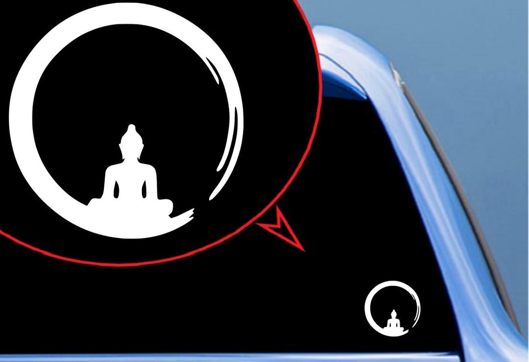 Buddha Ring Yoga Vinyl Sticker Decal for Car, Truck, Window, Bumper ...