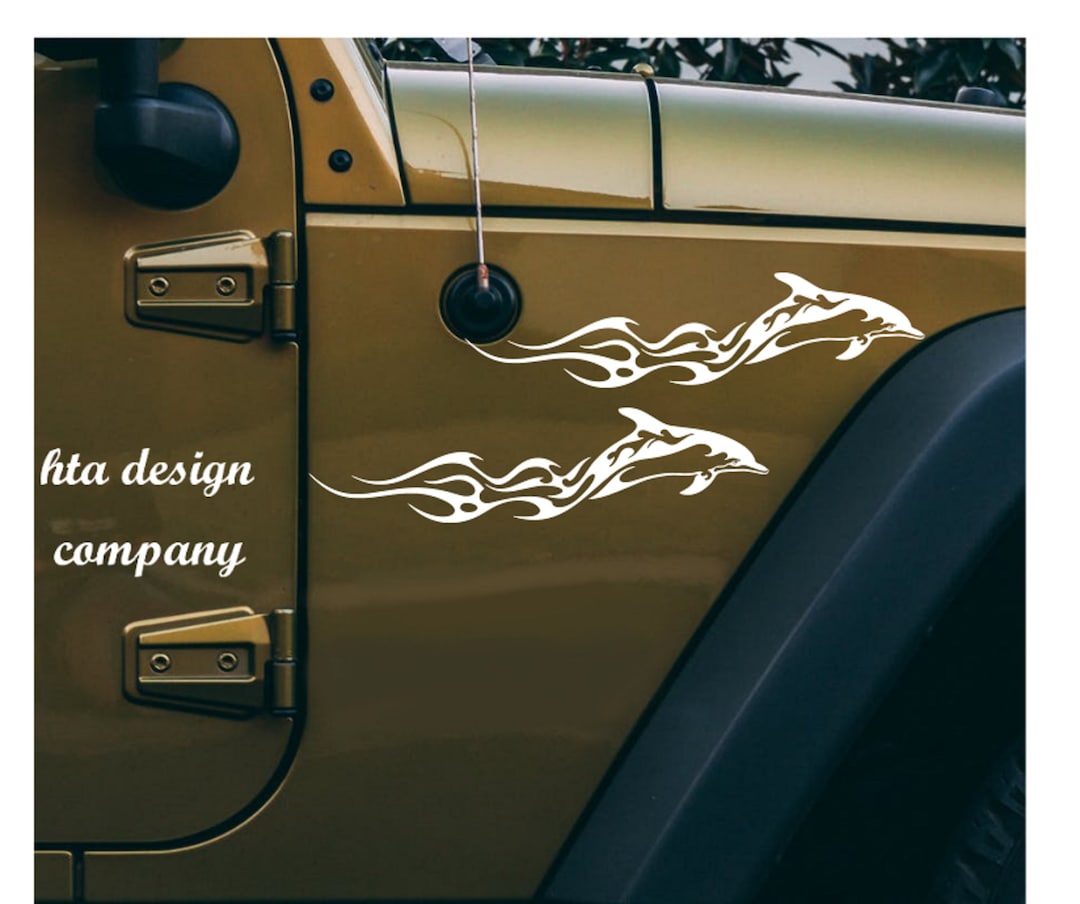 Decal for Dolphin Waves Vinyl Sticker Decal for Car, Truck, Window ...