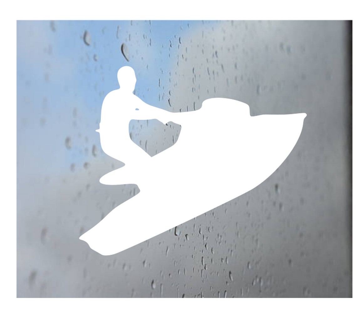 Wave Runner Jetski Vinyl Sticker Decal for Car, Truck, Window, Bumper ...