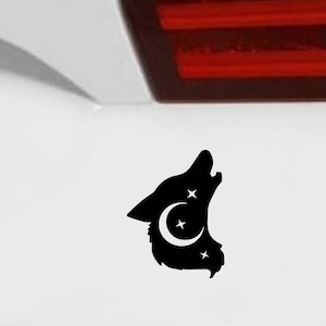Howling Wolf Moon Vinyl Sticker Decal for Car, Truck, Window, Bumper ...