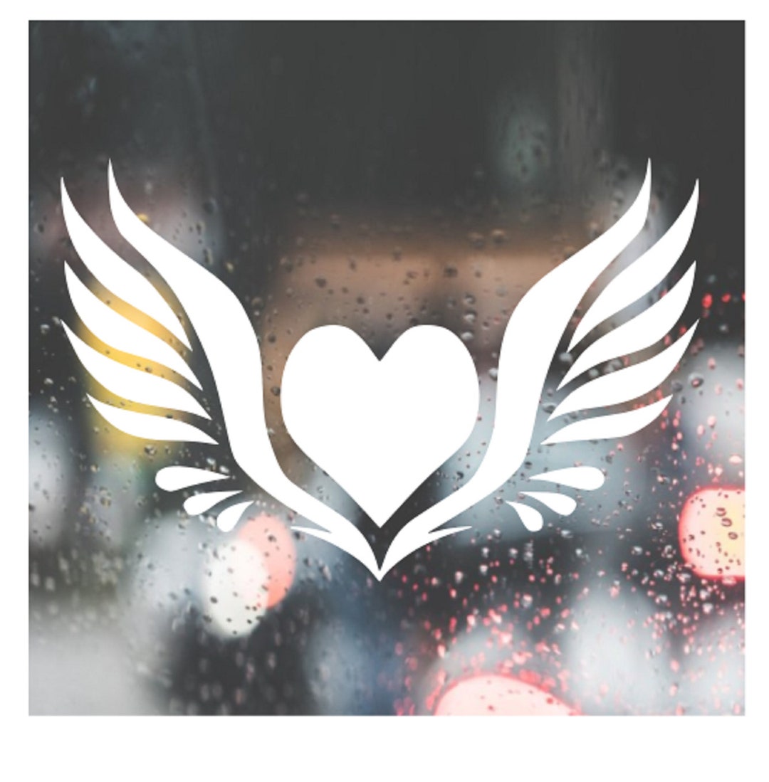Custom Decal Angel Wings Heart / Vinyl Sticker Decal for Car, Truck ...