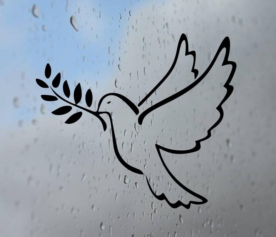 Symbol Dove Peace Vinyl Sticker Decal for Car, Truck, Window, Bumper ...