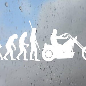 Evolution Motorcycle Decal, Funny Biker Sticker, Water Resistant Oracle ...