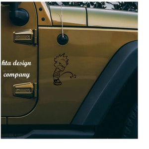 Decal for Bad Boy Calvin Peeing Funny Vinyl Sticker Decal for Car ...