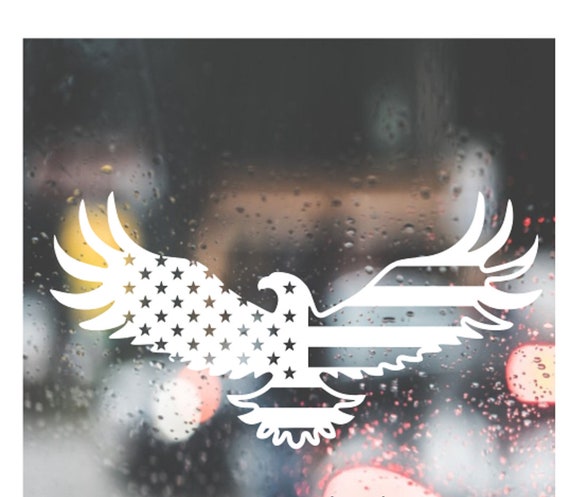 Custom Decal Eagle Flying American Flag Vinyl Sticker Decal - Etsy