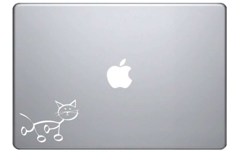 Cat Stick Figure Decal, Vinyl Sticker for Laptop, Car - Etsy