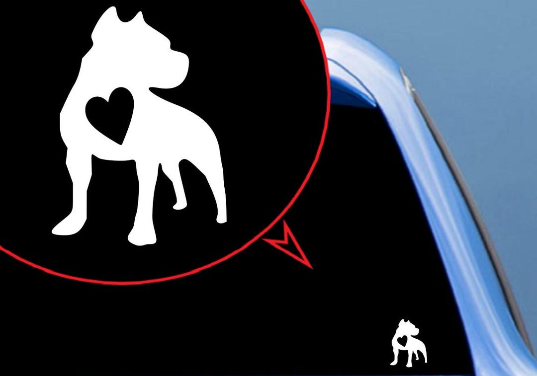 Pitbull Love Vinyl Sticker Decal for Car, Truck, Window, Bumper Decal ...