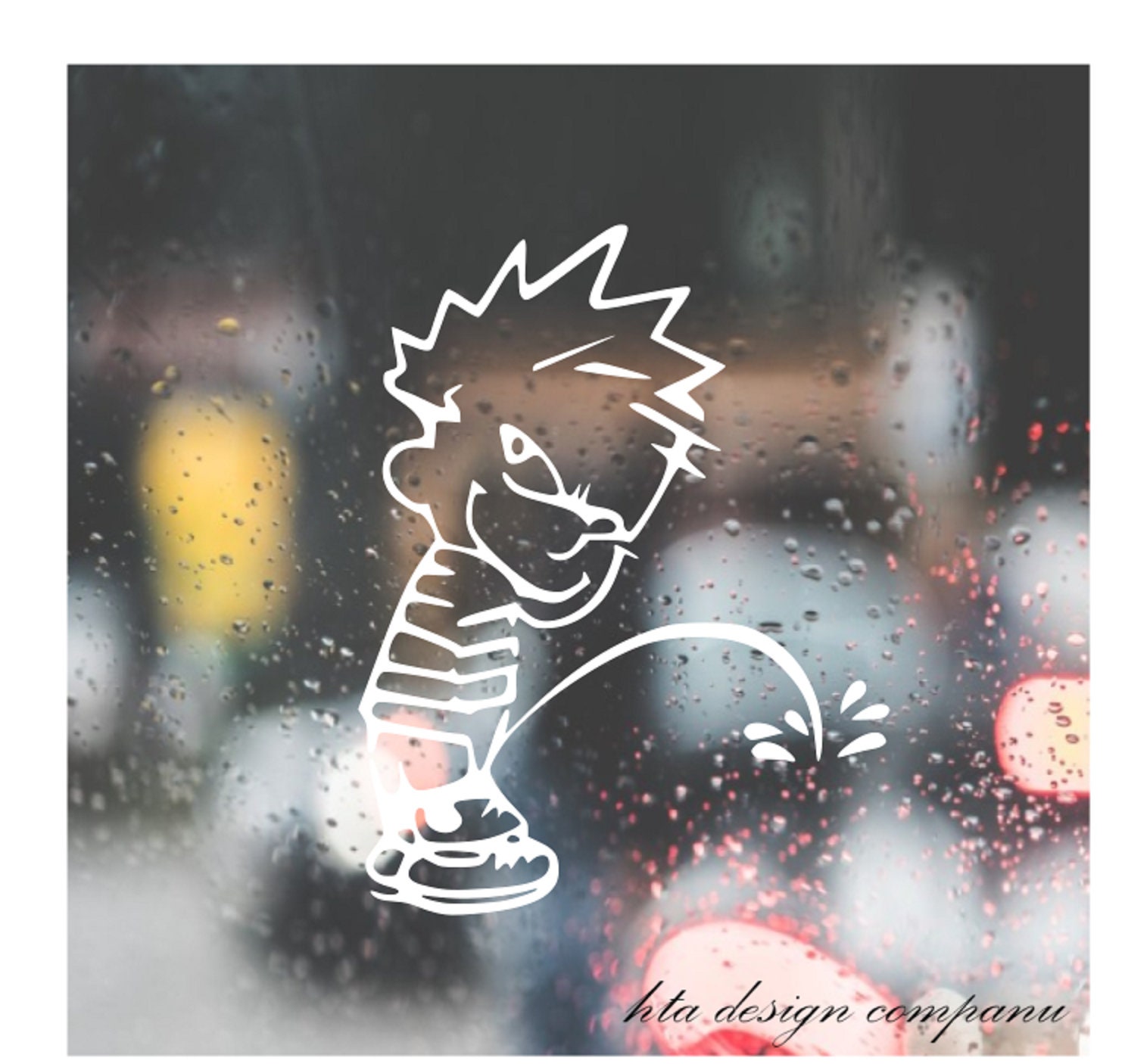 Decal for Bad Boy Calvin Peeing Funny Vinyl Sticker Decal for Car ...