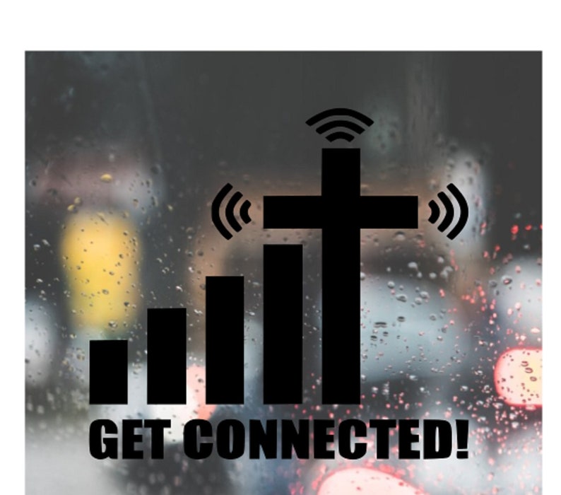 Custom Jesus Get Connected Vinyl Sticker Decal for Car, Truck, Window ...