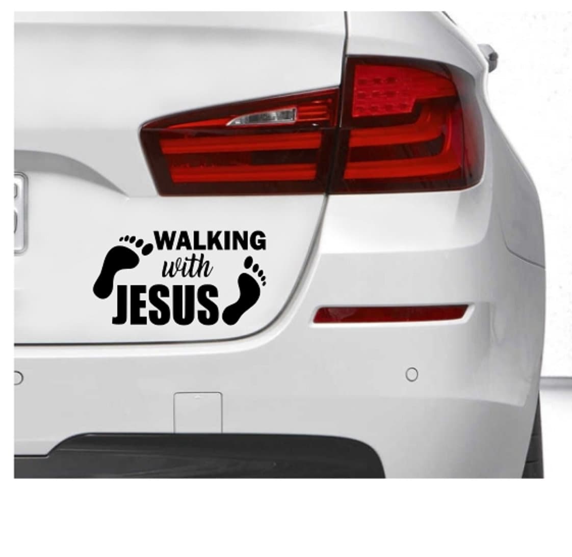 Custom Decal Walking With Jesus , Christian Vinyl Sticker Decal for Car ...