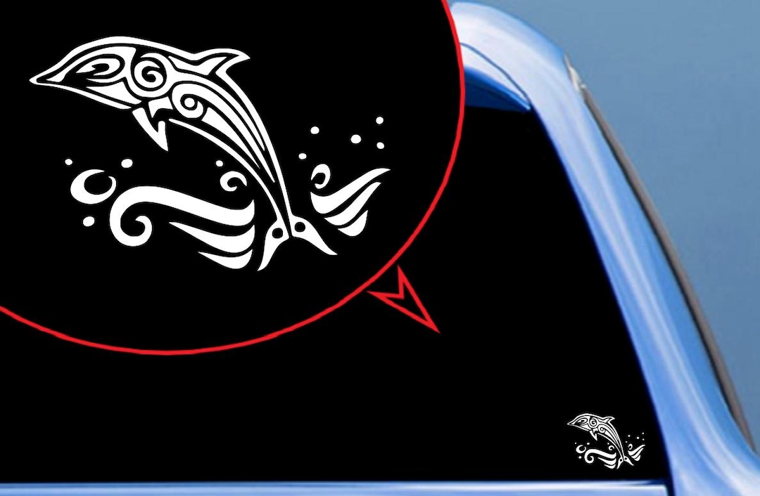Dolphin Vinyl Sticker Decal for Car, Truck, Window, Bumper Decal for ...