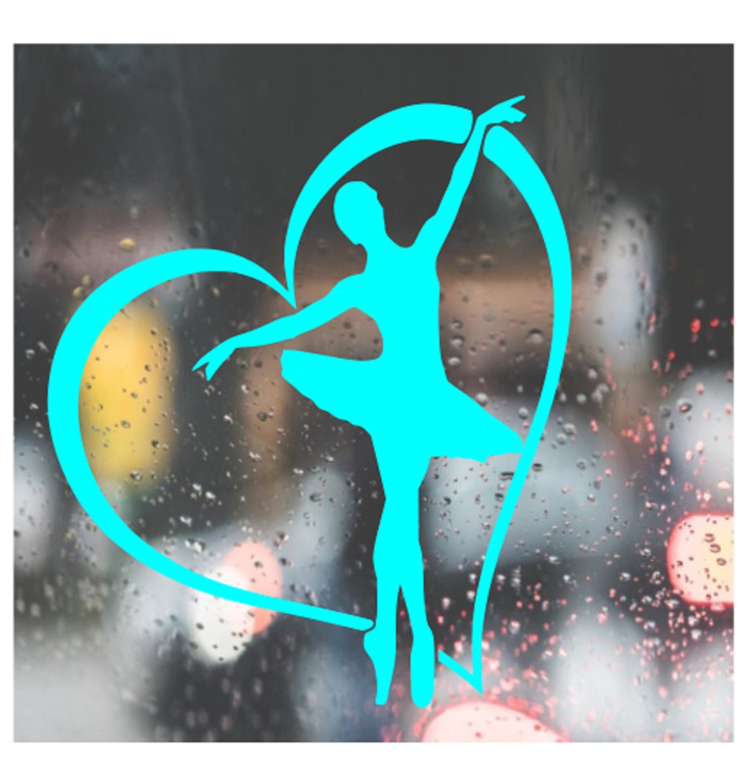 Ballerina Heart Vinyl Decal, Ballet Studio Decoration - Etsy