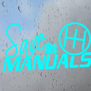 Save the Manuals Vinyl Sticker Decal for Car, Truck, Window, Bumper ...