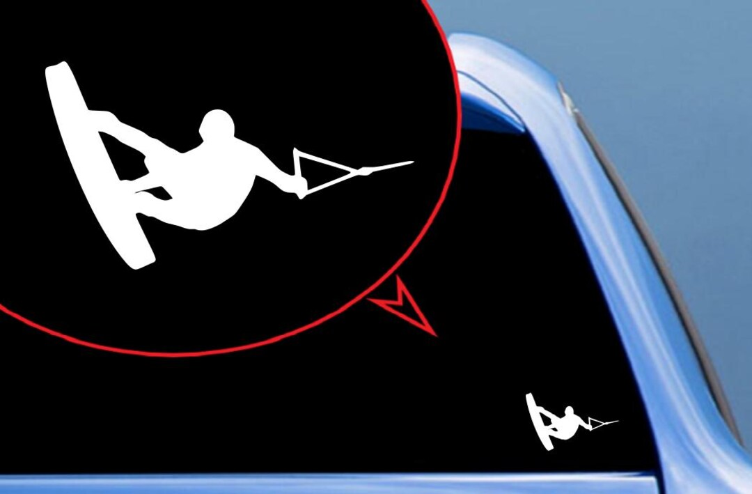 Wakeboarder Wakeboarding Vinyl Sticker Decal for Car, Truck, Window ...