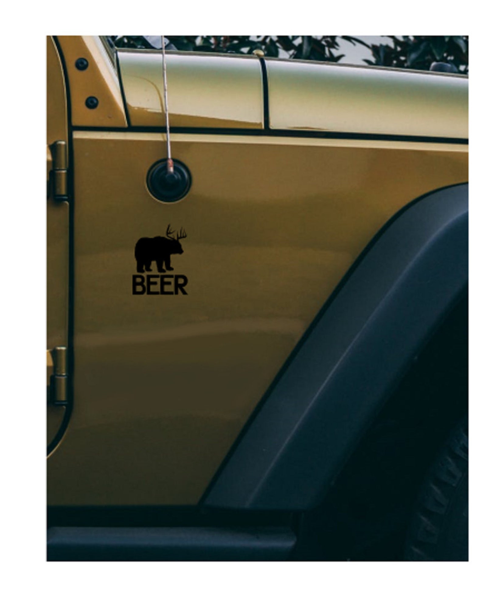Bear With Antlers Vinyl Decal Sticker for Car, Laptop - Etsy