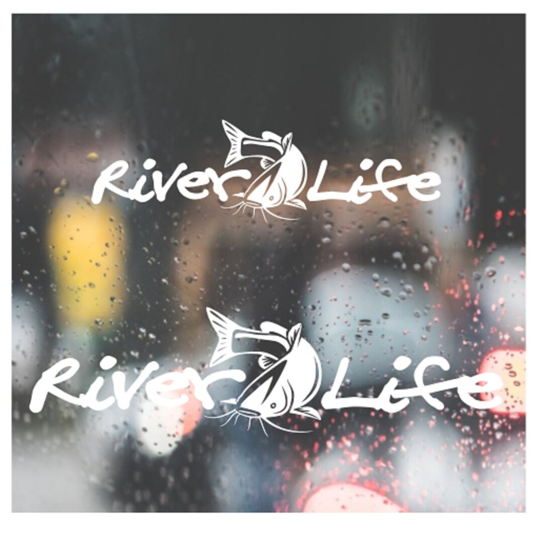 River Life Vinyl Decal, Fishing Boat Truck Sticker - Etsy