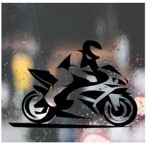 Custom Decal Sportbike Rider Motorcycle Side View / Vinyl Sticker Decal ...