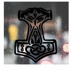 Custom Decal Viking Thor Hammer / Vinyl Sticker Decal for Car, Truck ...