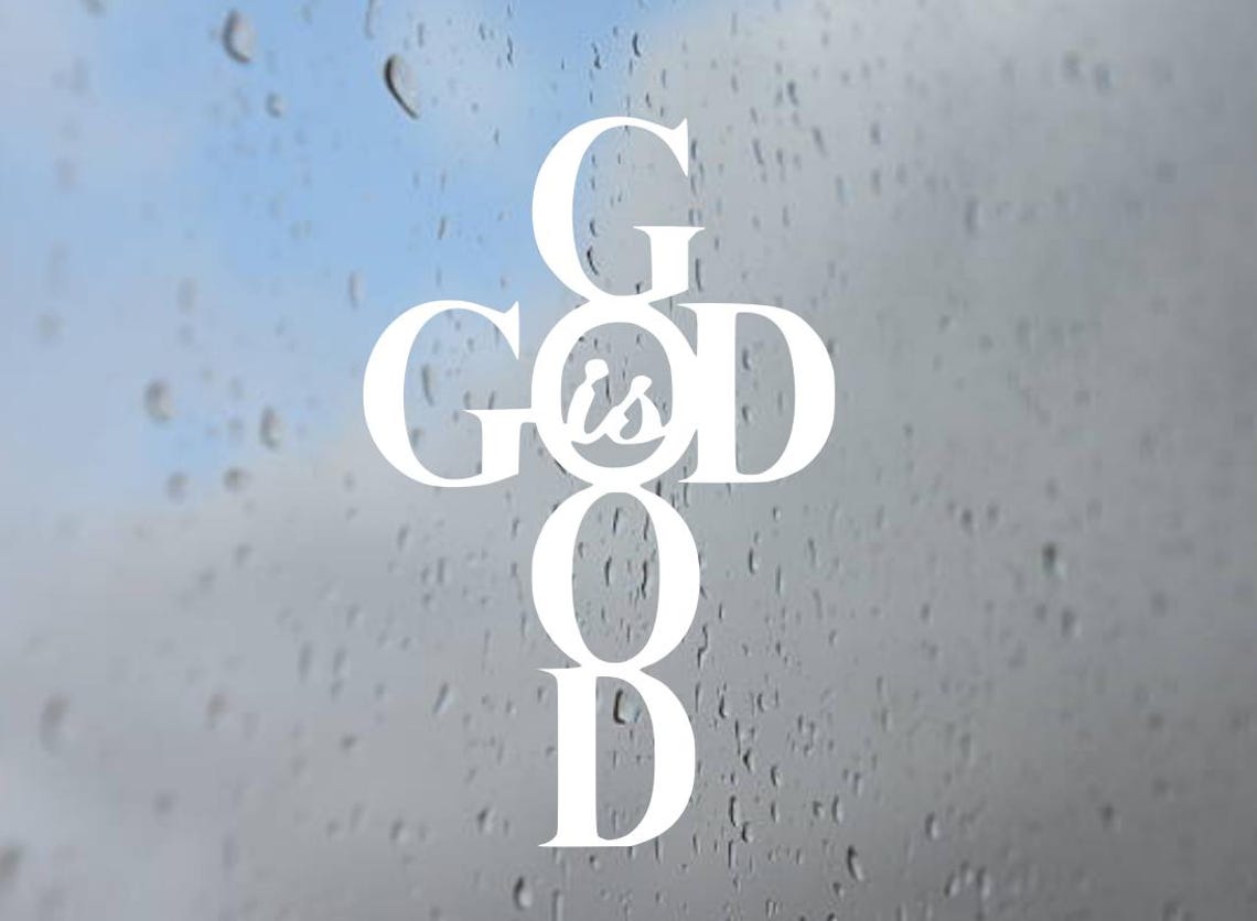 God is Good Cross Vinyl Sticker Decal for Car, Truck, Window, Bumper ...