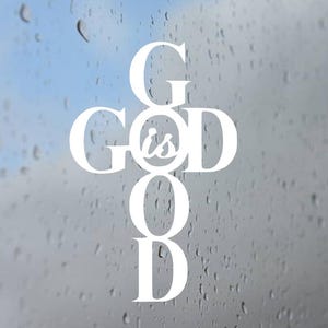 God is Good Cross Vinyl Sticker Decal for Car, Truck, Window, Bumper ...