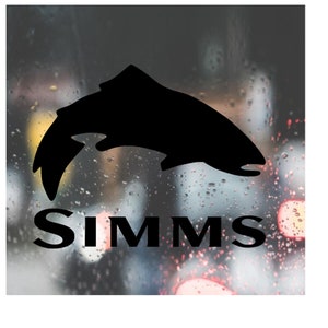 Custom Decal Simms Fishing # 2 / Vinyl Sticker Decal for Car, Truck ...