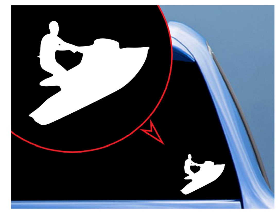 Wave Runner Jetski Vinyl Sticker Decal for Car, Truck, Window, Bumper ...