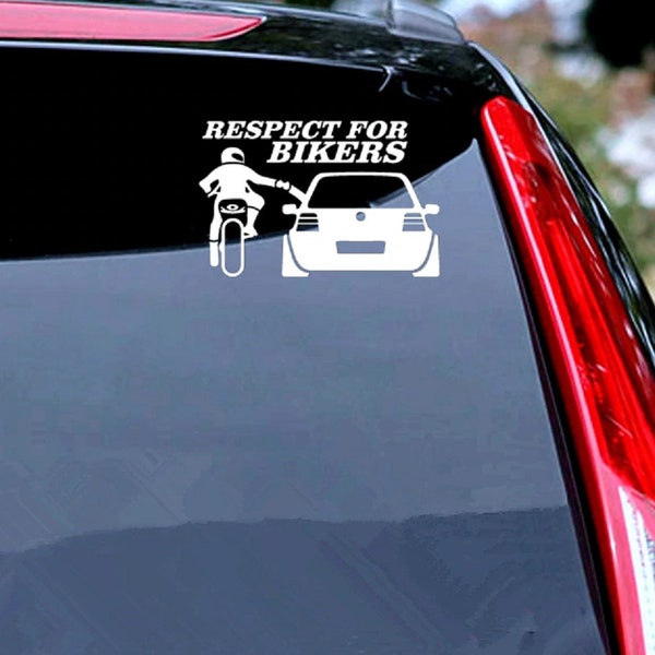 Respect for Bikers Car Decal - Etsy