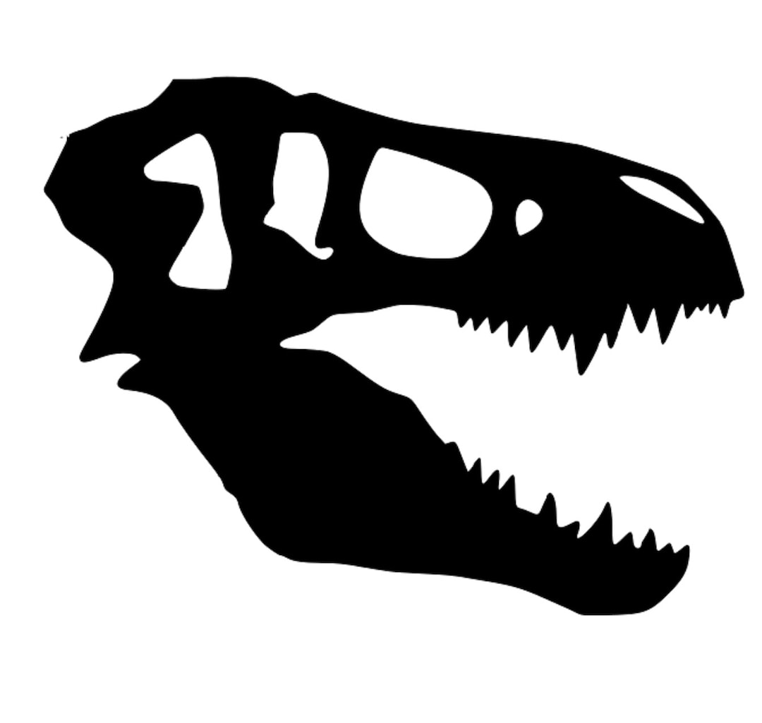 T-rex Skull Vinyl Sticker Decal for Car, Truck, Window, Bumper Decal ...
