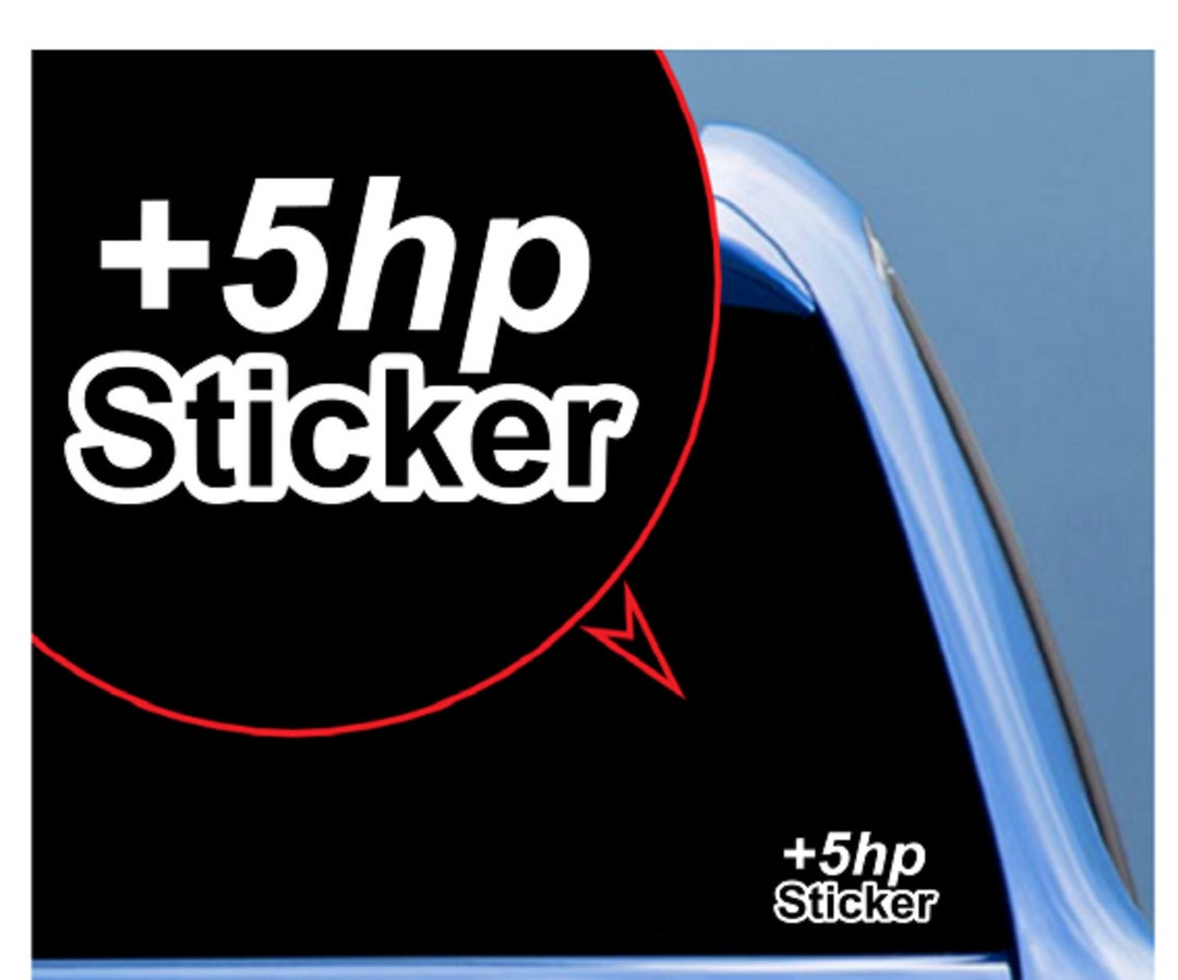 Custom Decal +5hp Sticker / Vinyl Sticker Decal for Car, Truck, Window ...